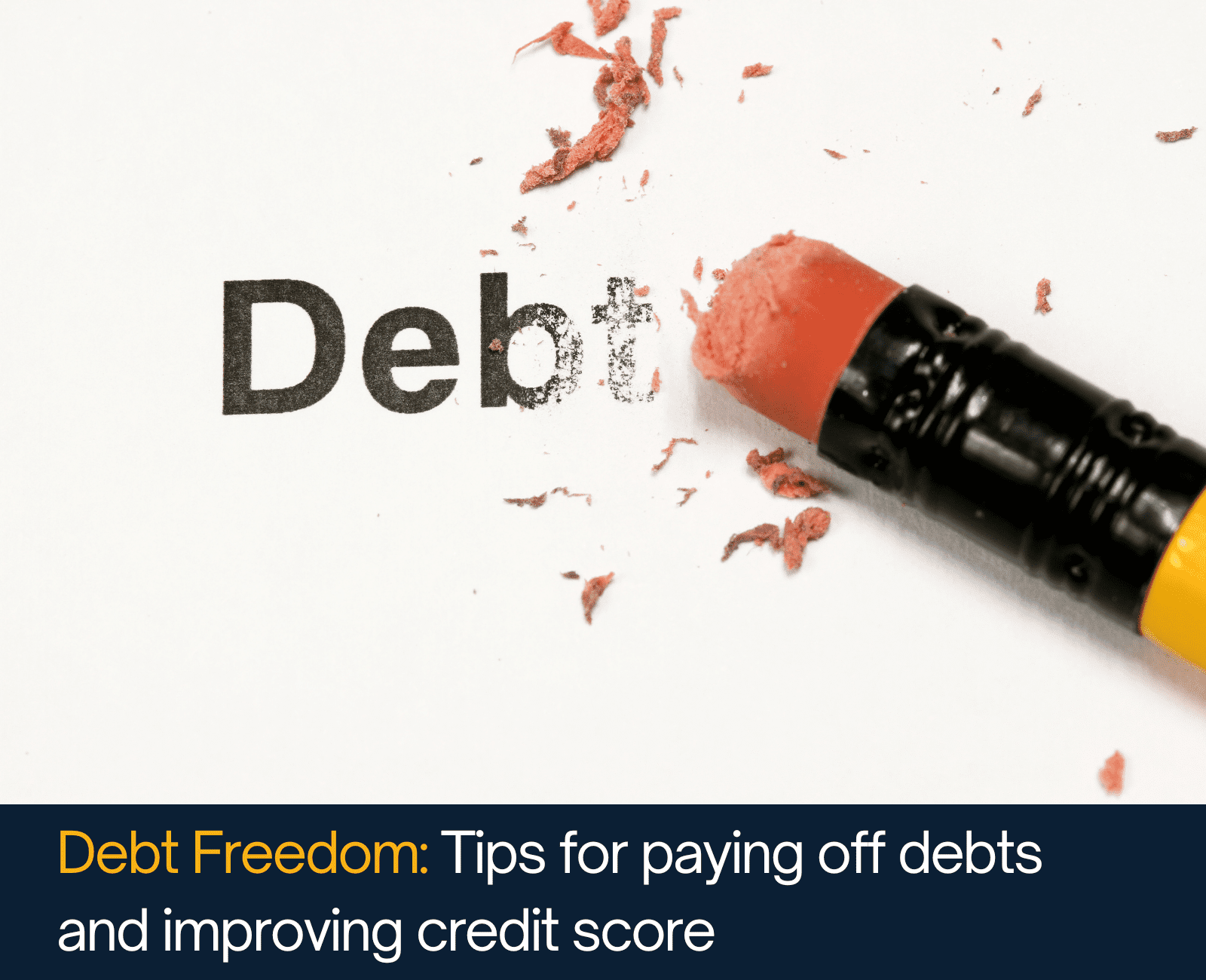 Debt Freedom: Tips for paying off debts and improving credit score ...